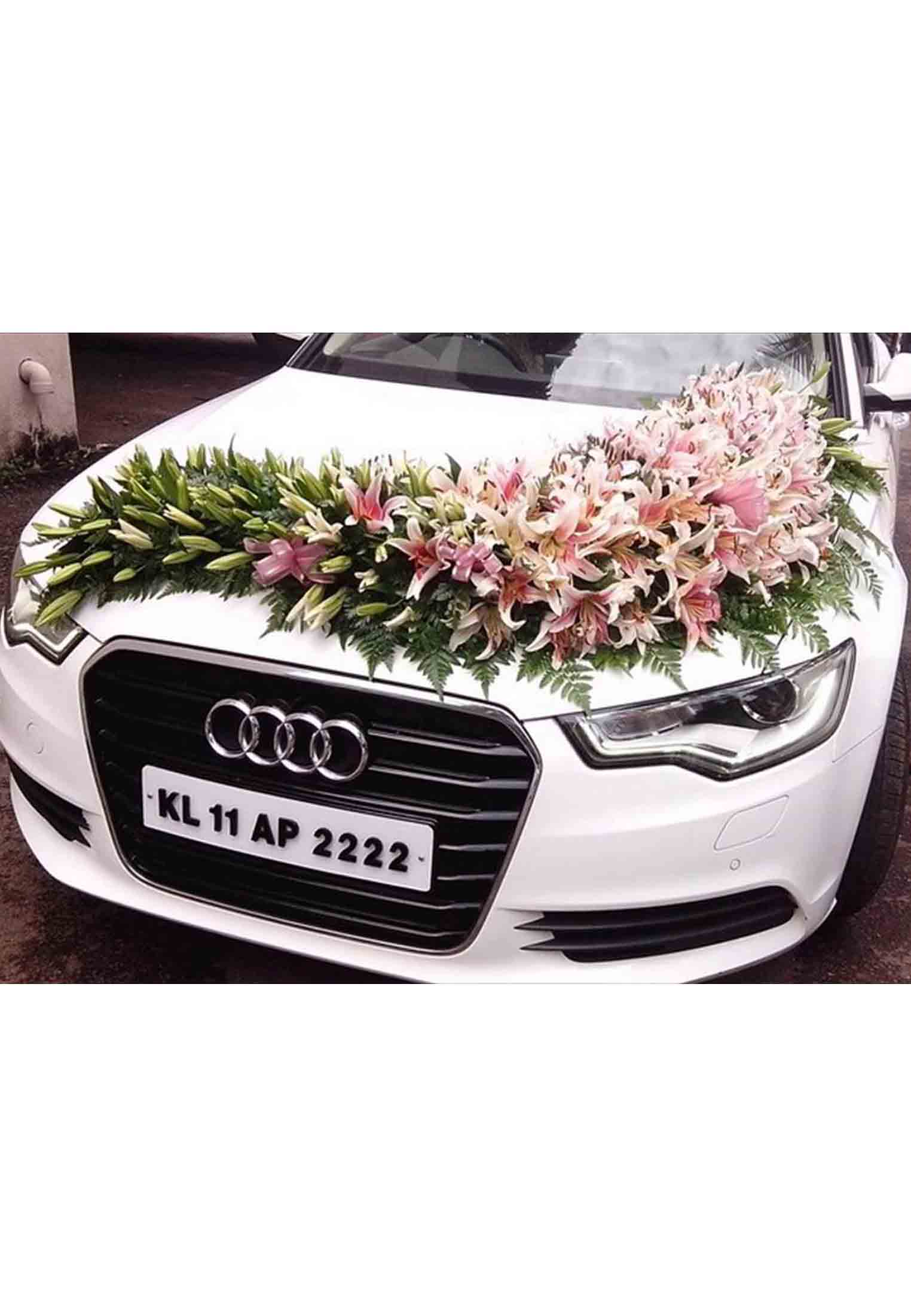 Biye Bazaar | Beautiful lily car decoration