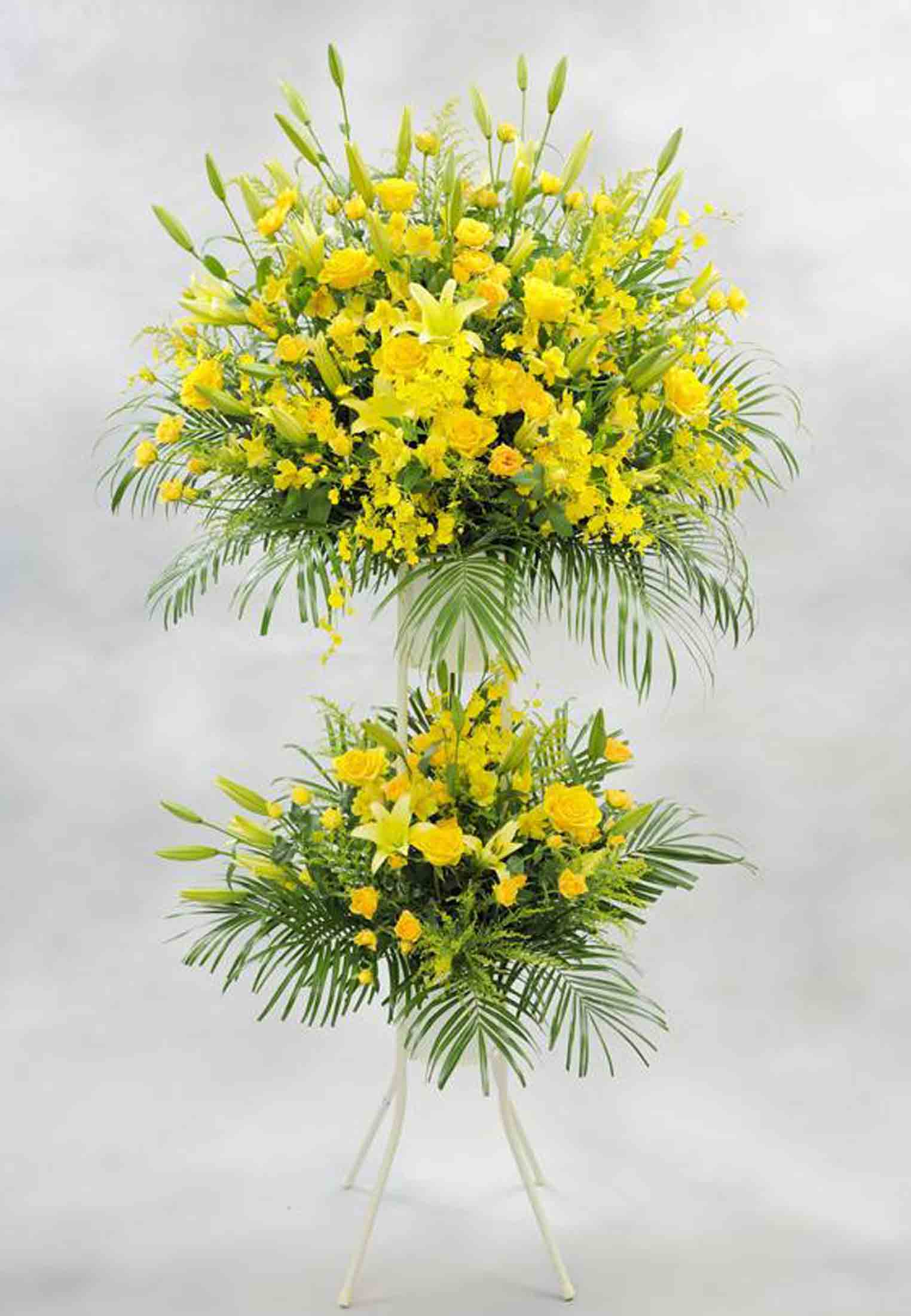 Biye Bazaar | Yellow Lily rose combine flower decoration