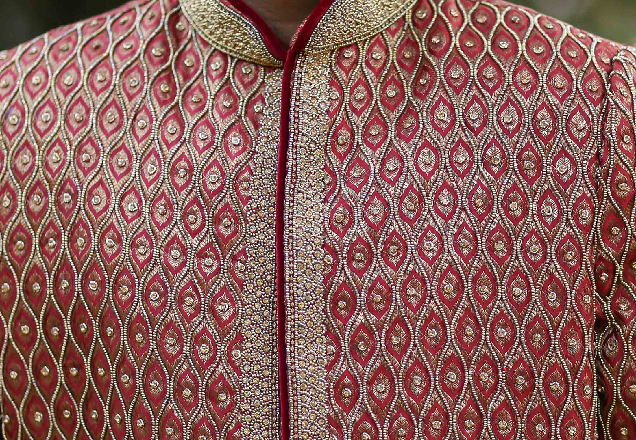 Biye Bazaar | Maroon Color Sherwani for Rent