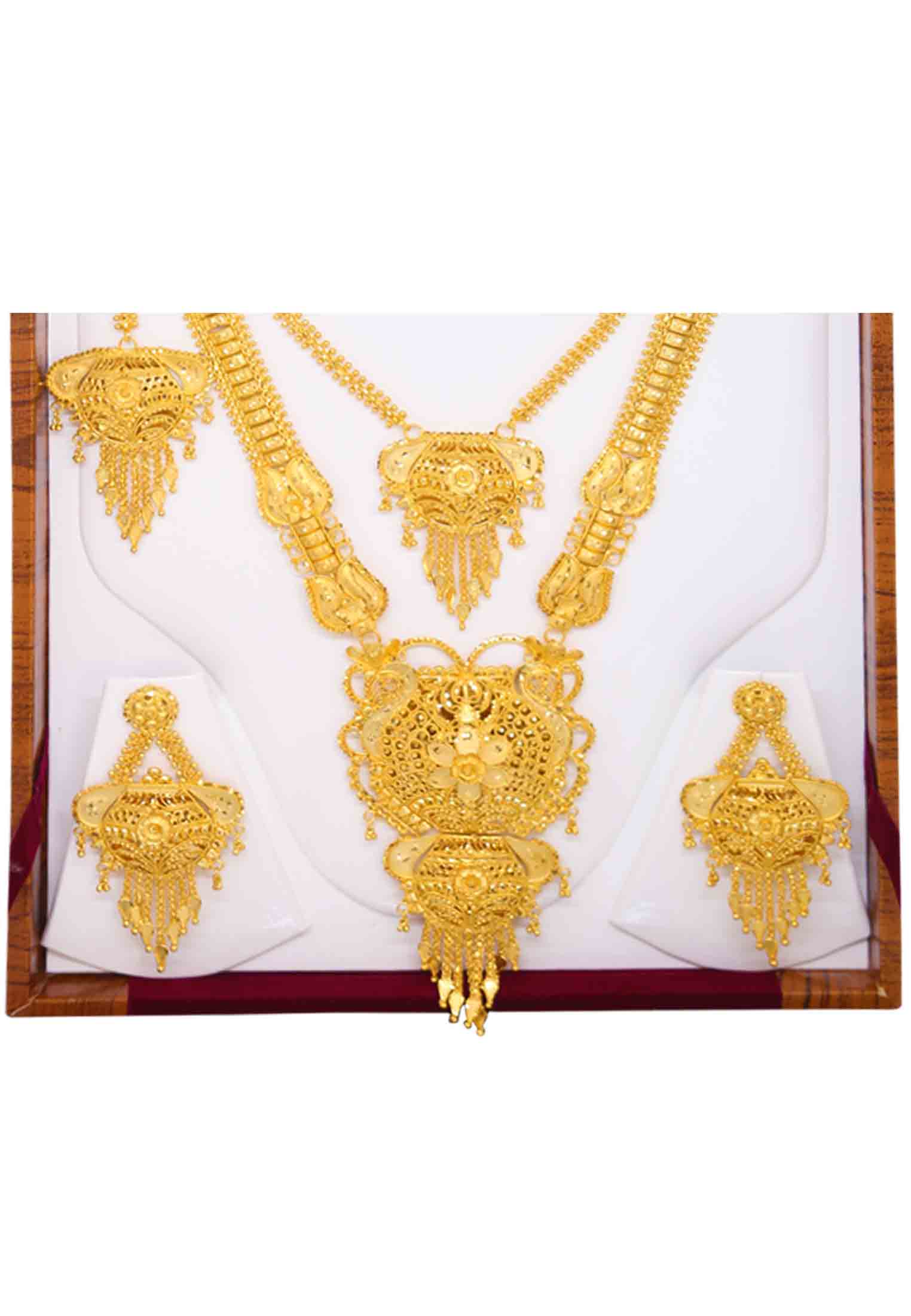 Biye Bazaar | Heavy Locket Gold Plated Sita Haar Set