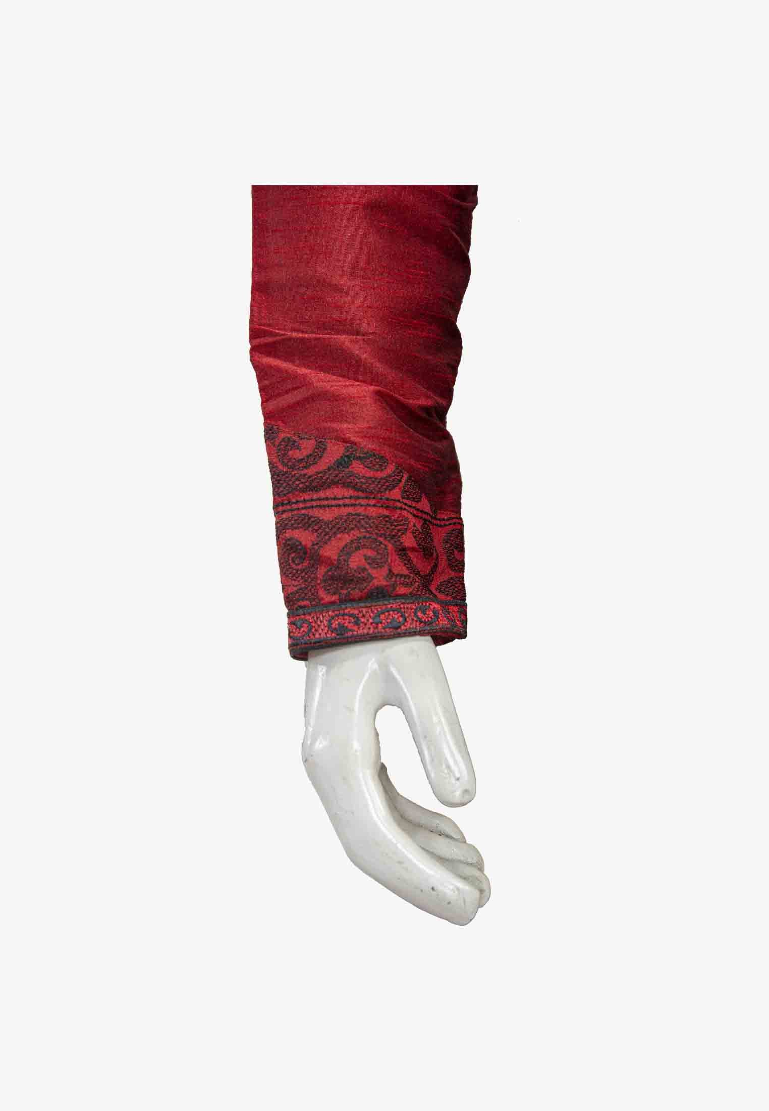 Biye Bazaar | Indian Maroon Panjabi with off white Koti